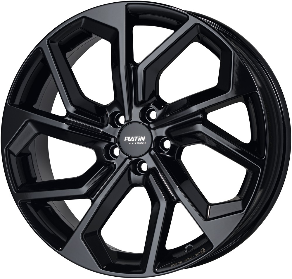 Platin P97 black glossy 7x17 ET45 - LK5/112 ML57.1 | Felge - Alu - RSU.de